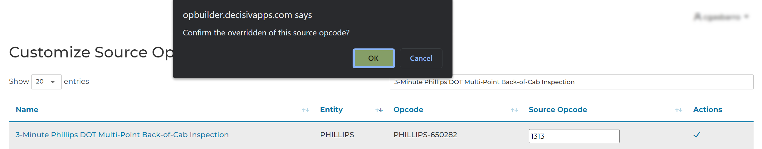 Source Opcode Mapping for OEM and Service Network Operations – SRM Builder